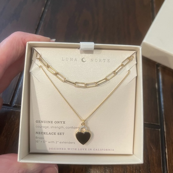 Luna Norte | Jewelry | Luna Norte Womens Gold Tone Genuine Onyx Brass ...